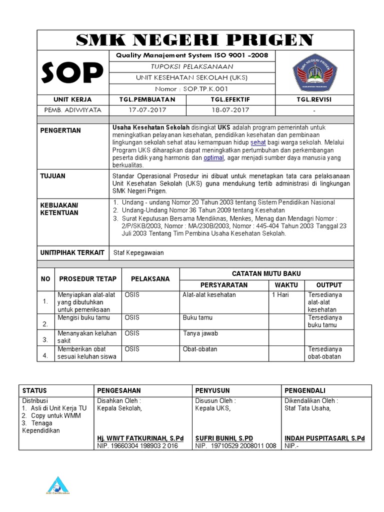 Sop Uks | PDF