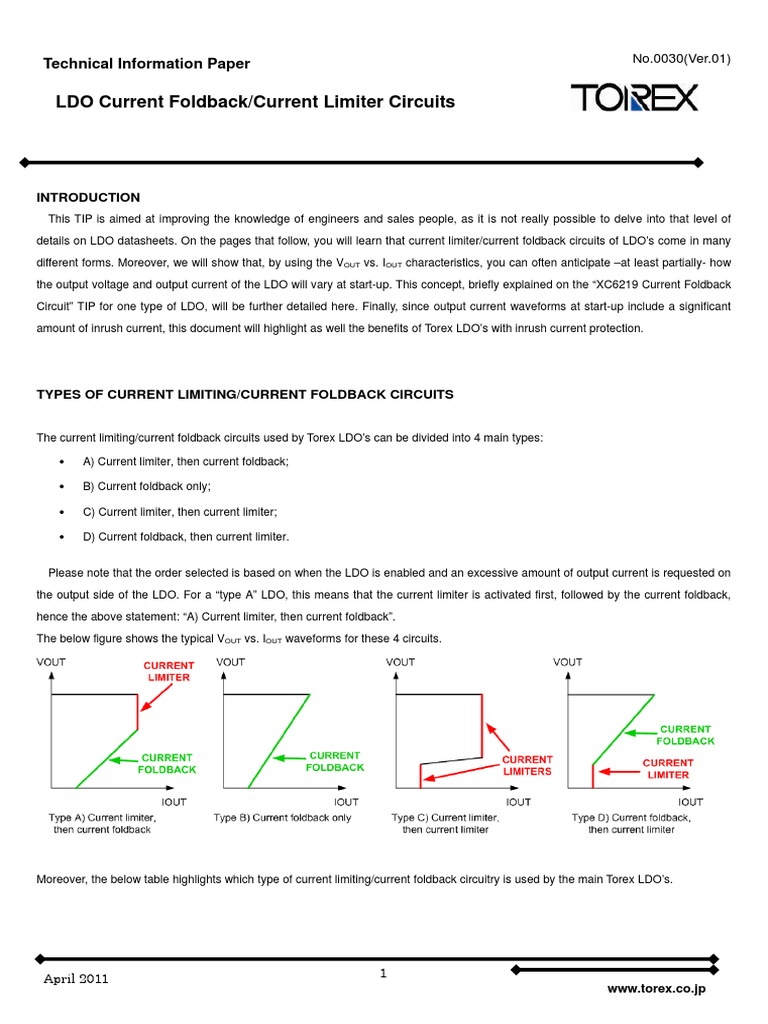 LDO Current Foldback - Current Limiter Circuits | PDF ...