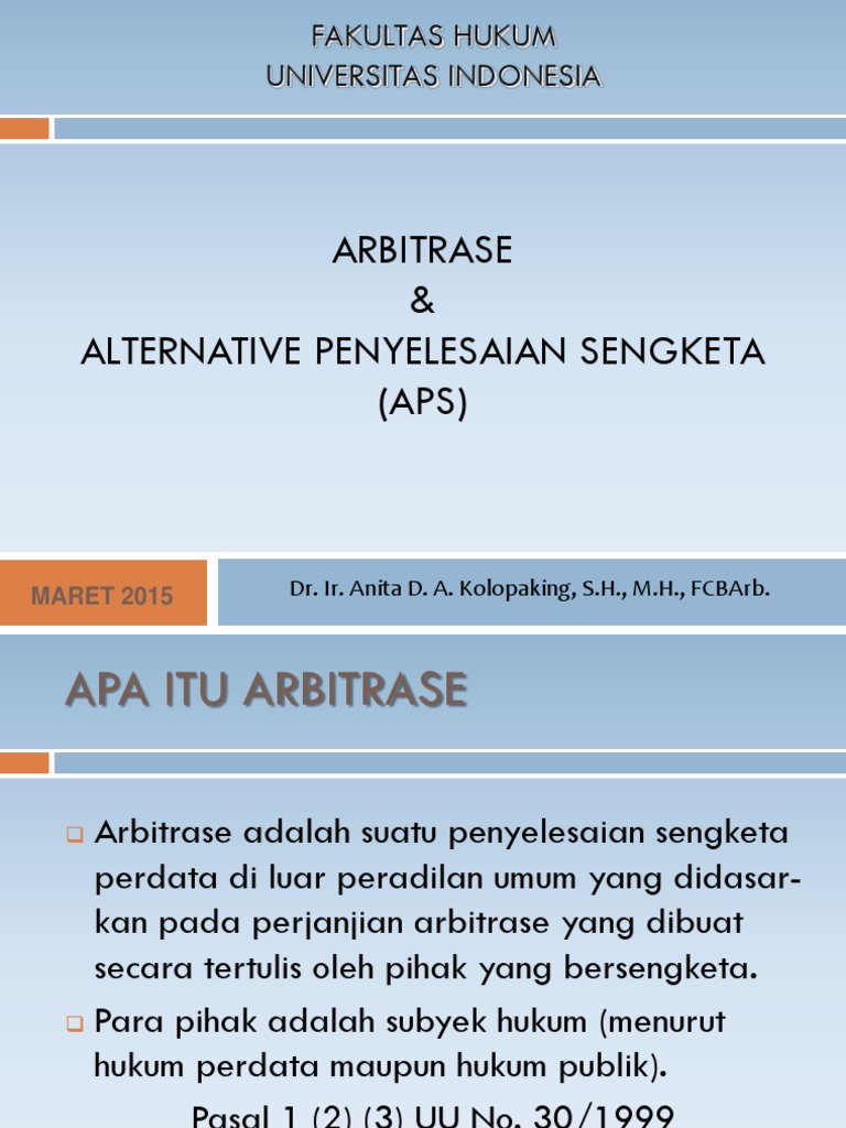 Arbitrase Dan Aps | PDF