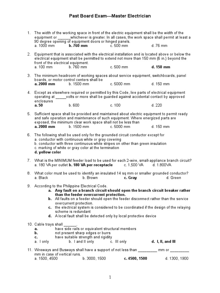 Collection of Past RME Board Exam | Download Free PDF | Electrical ...