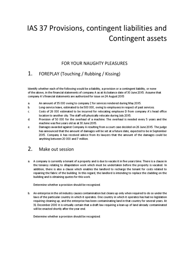 IAS 37 Provisions | PDF | Leasehold Estate | Asbestos