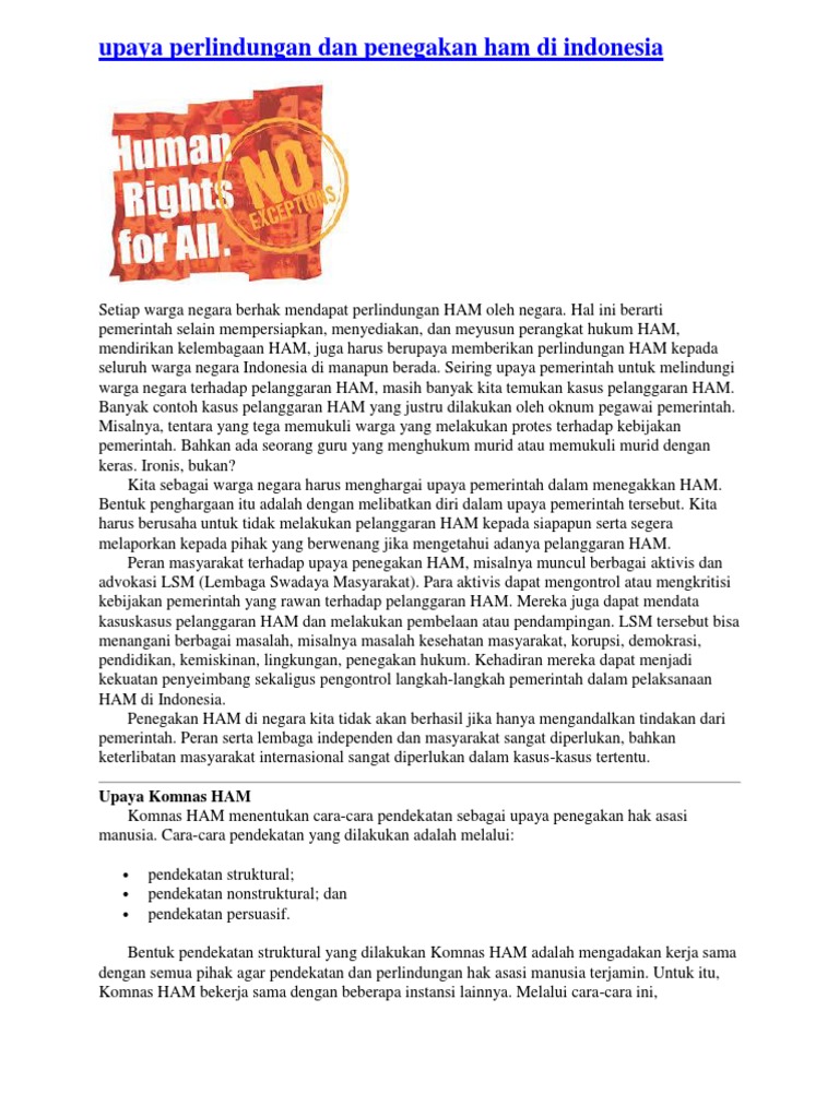 Penegakan HAM di Indonesia | PDF | Politik