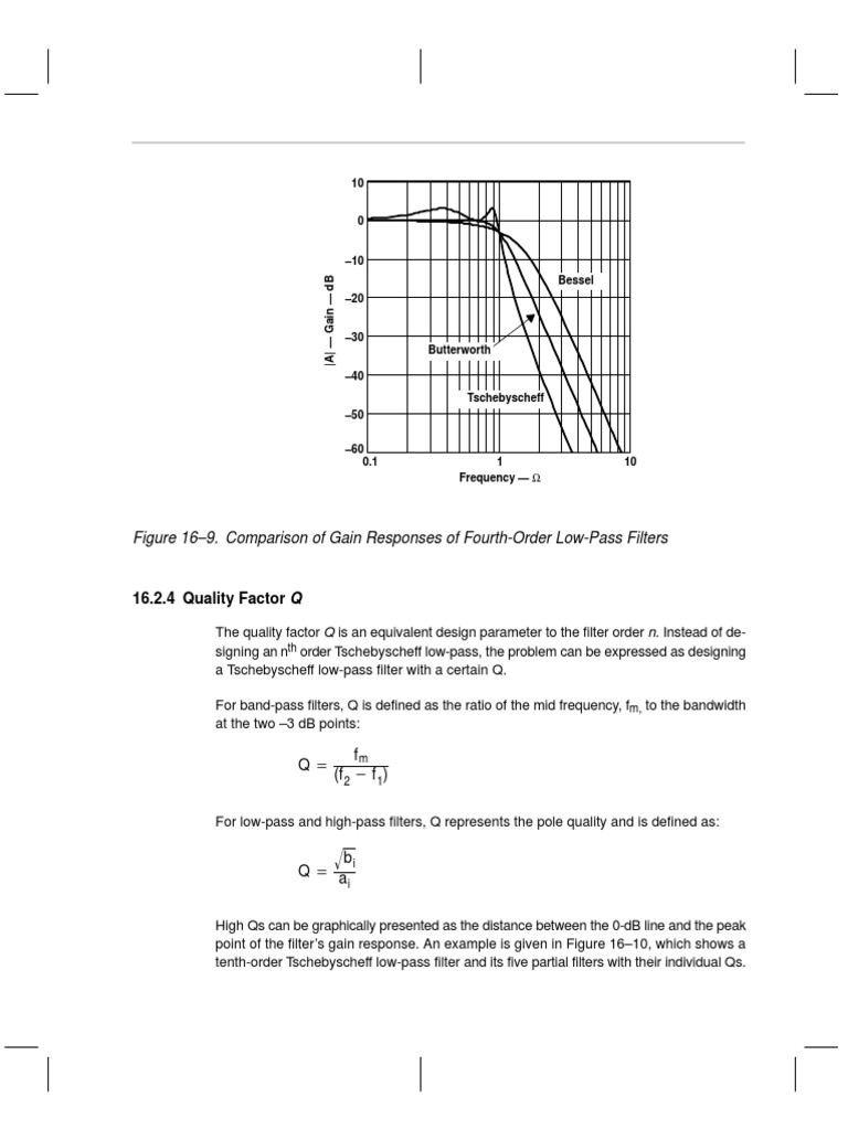 Figure 16-9. Comparison of Gain Responses of Fourth-Order Low-Pass ...