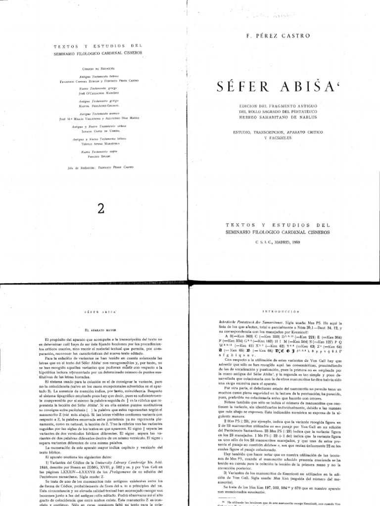 The Abisha Scroll of The Samaritans | PDF