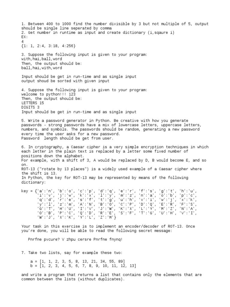 Python Assignments | PDF | Password | Key (Cryptography)