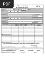 Bir Form 2307 Sample | PDF | Withholding Tax | Corporate Tax