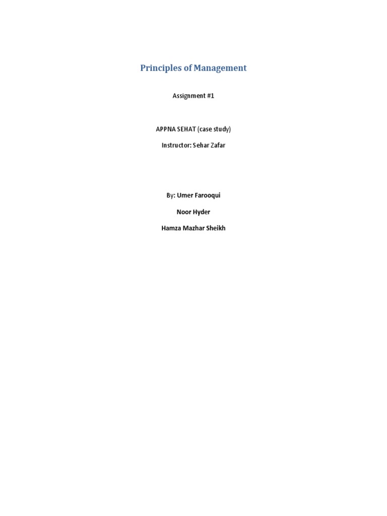 Principles of Management: Assignment #1 | PDF | Unemployment | Social ...