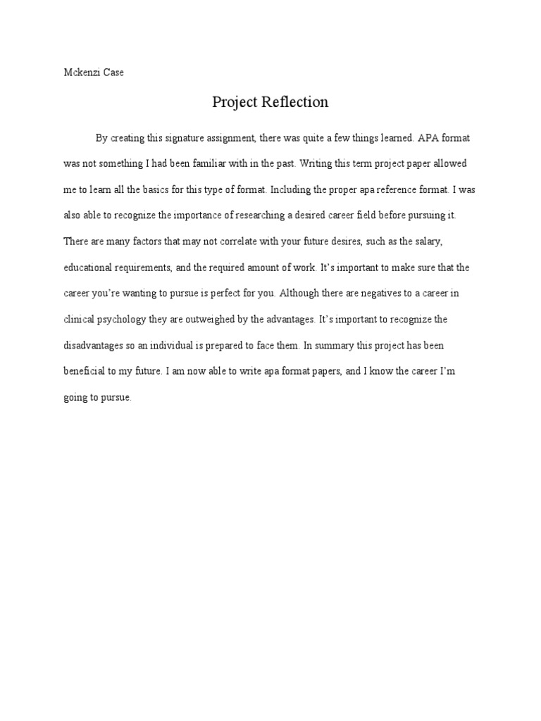 Business Reflection | PDF