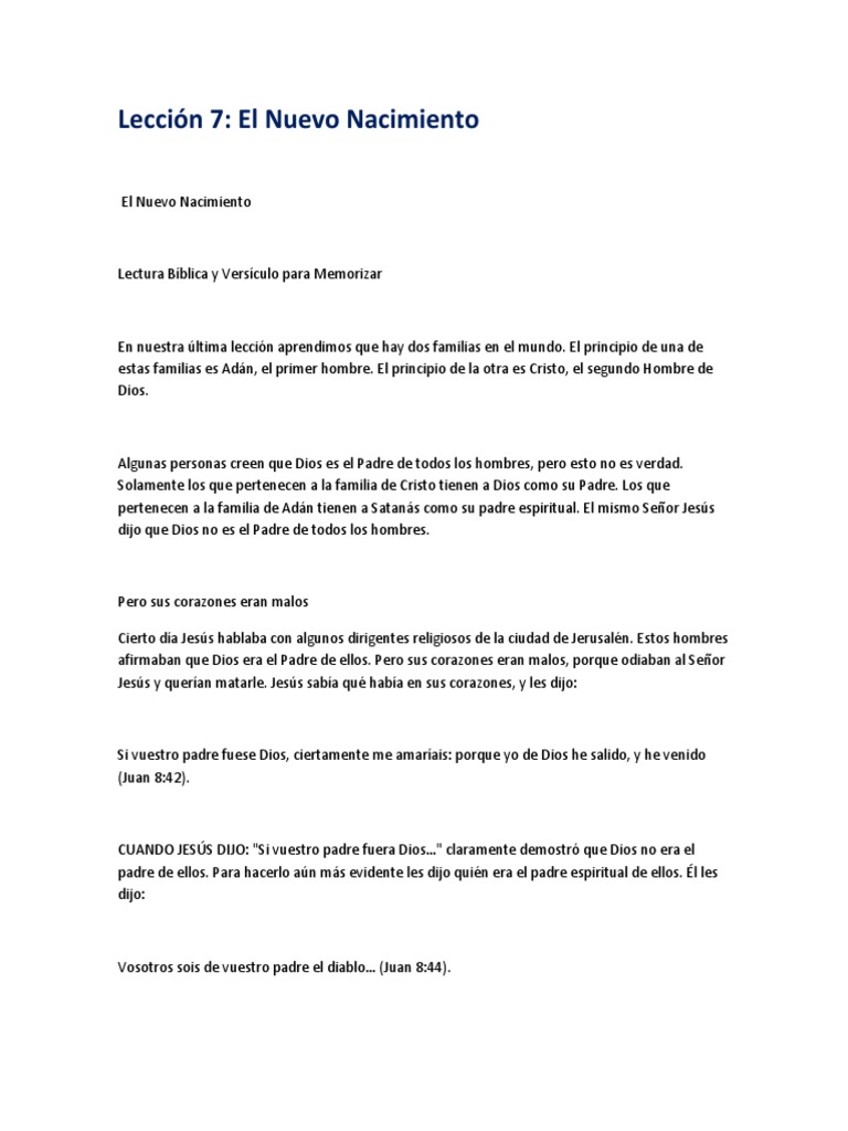Nuevo Nacimiento en Cristo | PDF | Dios en el cristianismo | Cristo ...