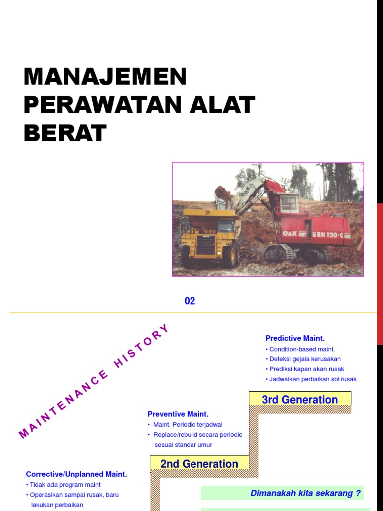 [JUDUL]: STRATEGI PENGELOLAAN DAN PERAWATAN ALAT BERAT BERBASIS PREDICTIVE MAINTENANCE UNTUK ...