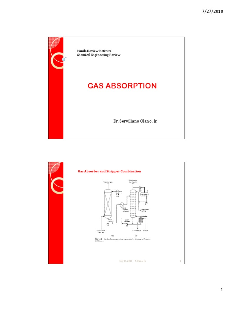 Gas Absorption | PDF | Absorption (Chemistry) | Chemical Engineering