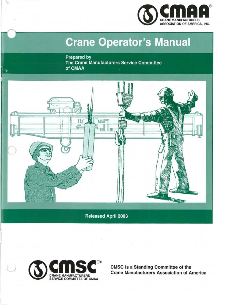Crane Operators Manual | PDF | Crane (Machine) | Safety