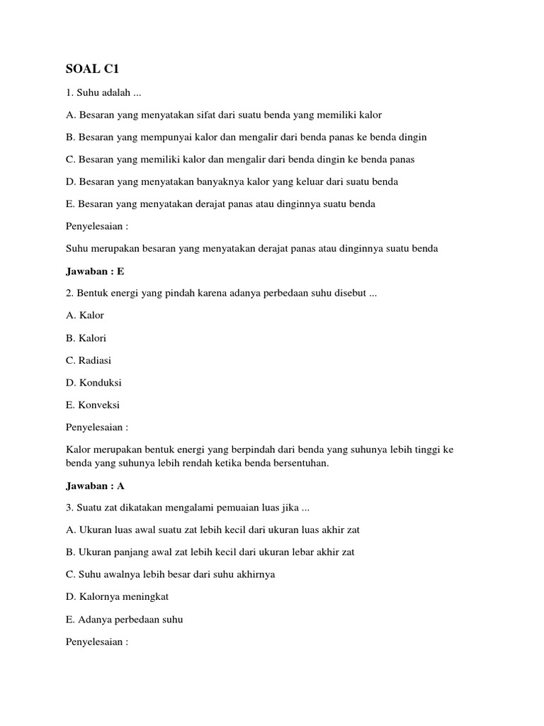 Soal C1-C6 | PDF
