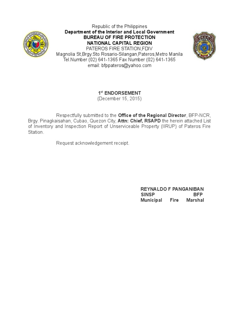 Endorsement Waste Materials | PDF