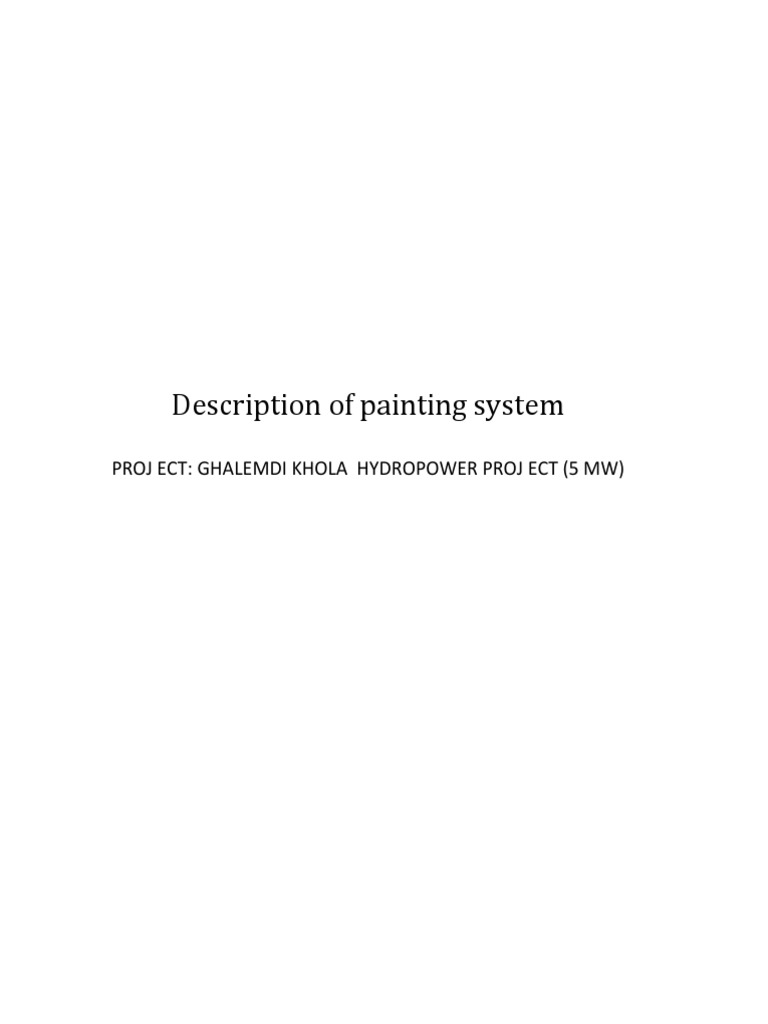 Description of Paint System. | PDF | Specification (Technical Standard ...