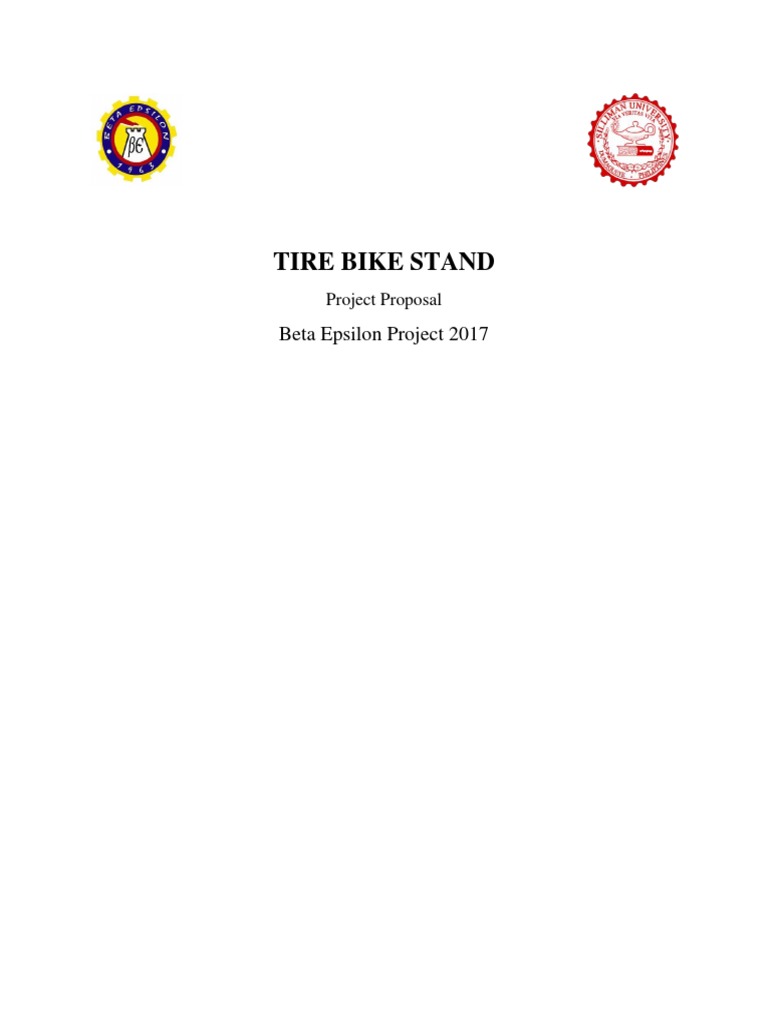 Beta Epsilon Tire Bike Stand Proposal | PDF | Tire | Groundwater