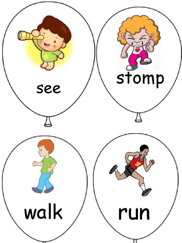 Action Verb Balloons | PDF