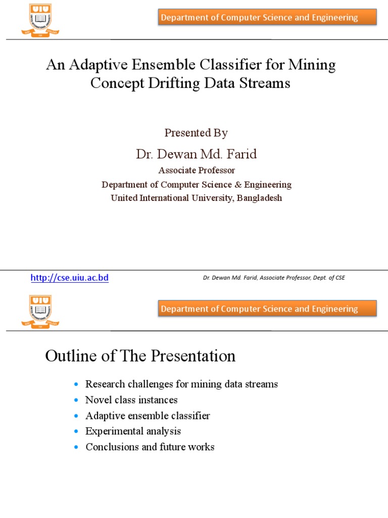An Adaptive Ensemble Classifier For Mining Concept Drifting Data Streams | PDF | Statistical ...