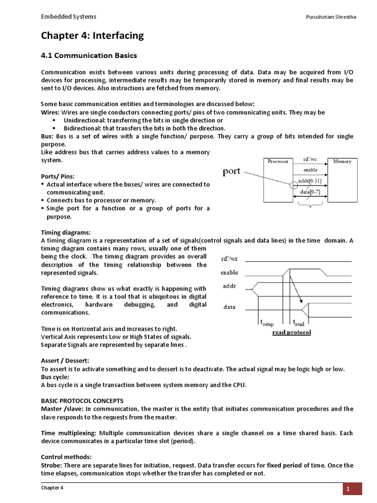 Chapter 4: Interfacing: 4.1 Communication Basics | PDF | Input/Output | Usb