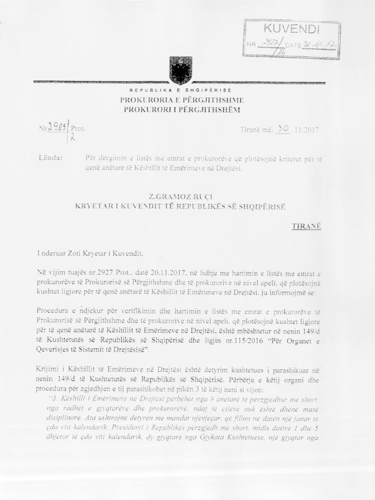 Prokuroria e Përgjithshme | PDF