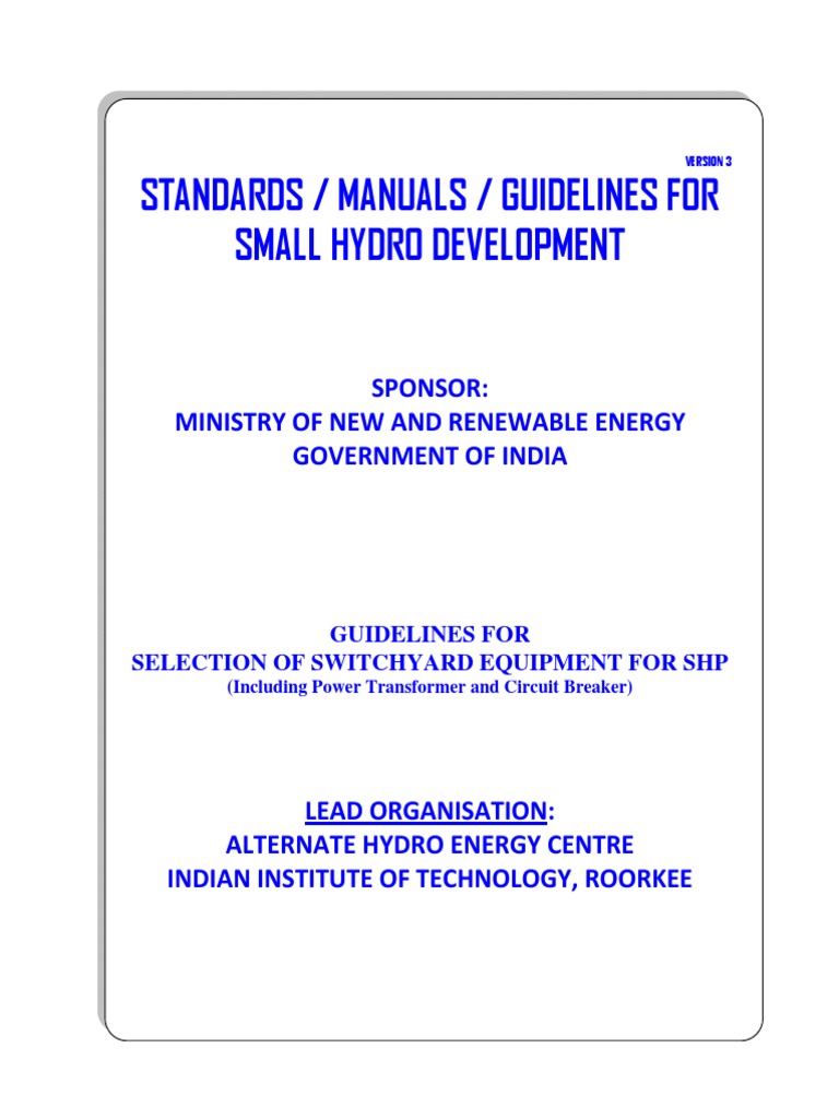 Guidelines for Small Hydro Switchyard Design | PDF | Electrical ...