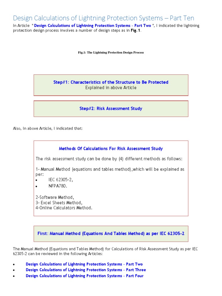 Design Calculations of Lightning Protection Systems - Part Ten | PDF ...