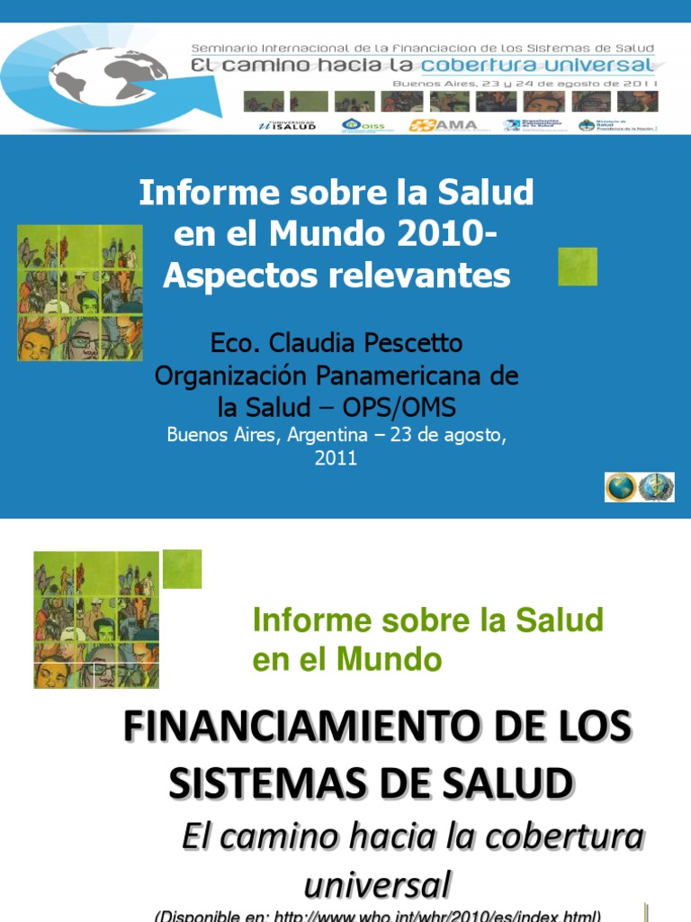 Informe Sobre la Salud Mundial 2010 (OMS-OPS).ppt | Organización ...