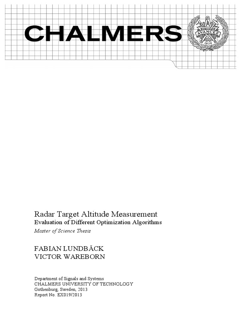 Radar Target Altitude Measurement | PDF | Doppler Effect | Mathematical ...