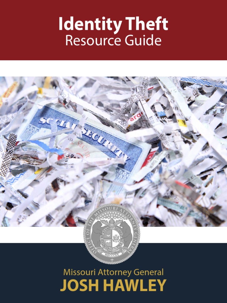 Resource Guide: Identity Theft | PDF | Identity Theft | Credit History