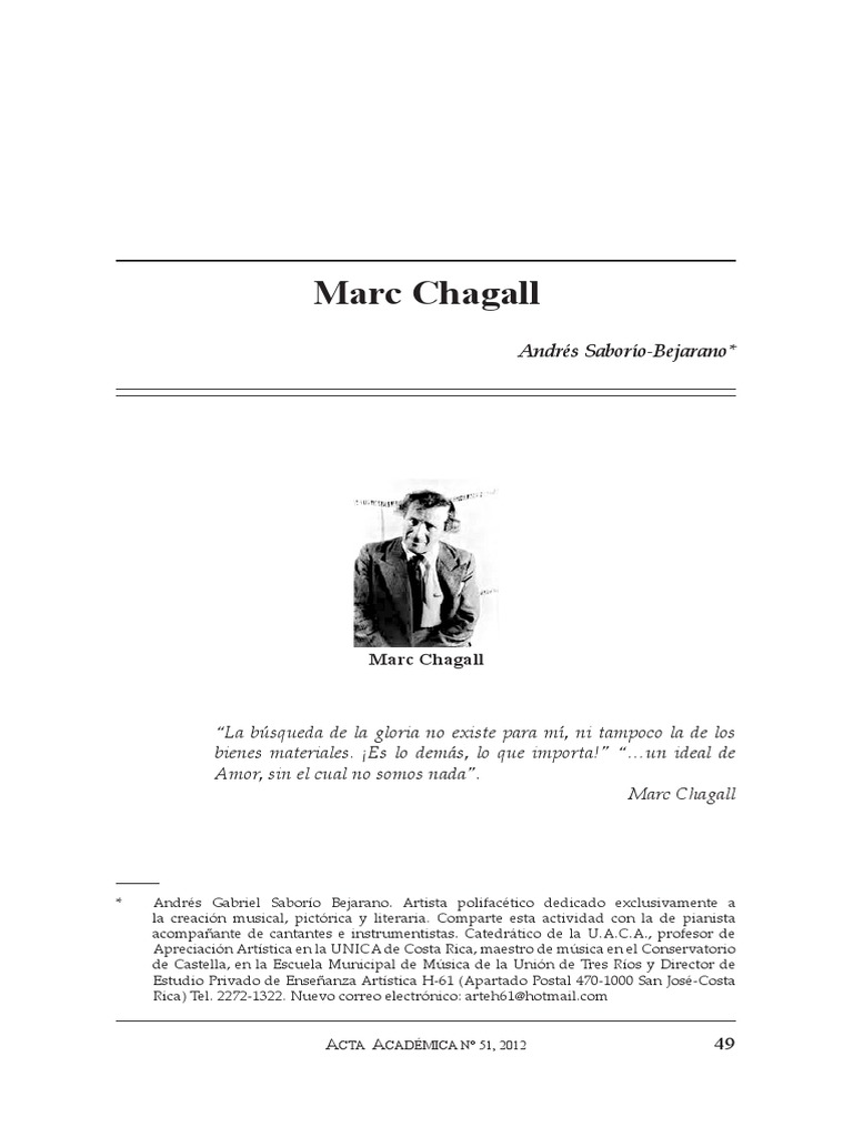 Marc Chagall: Una visión cósmica brillantemente coloreada basada en ...
