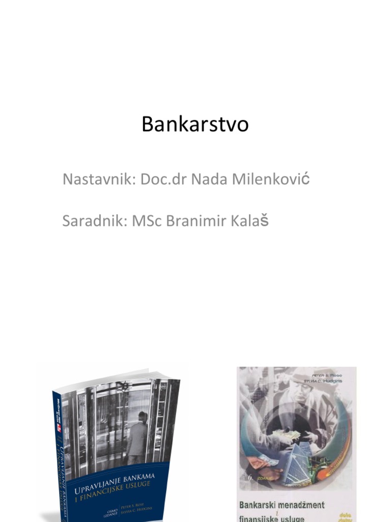 Bankarstvo I | PDF