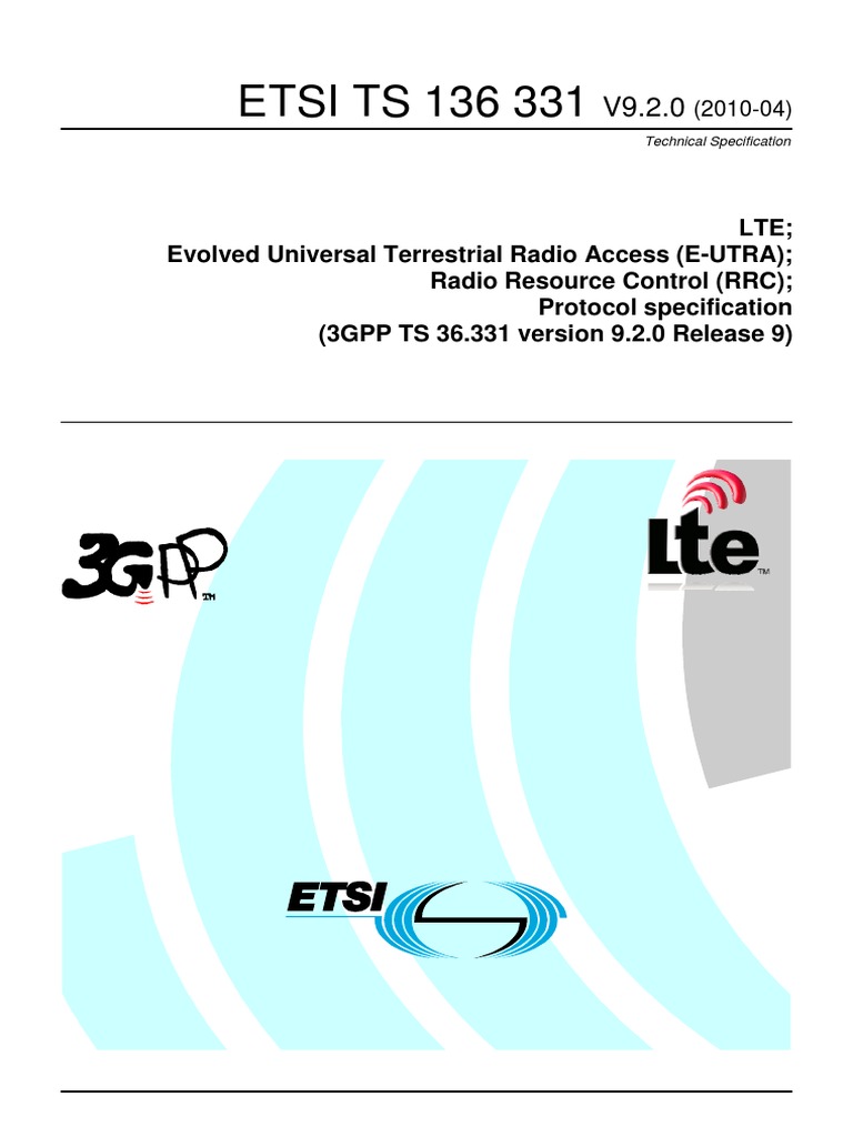 RRC Procedure | PDF | 3 Gpp | Radio Resource Management