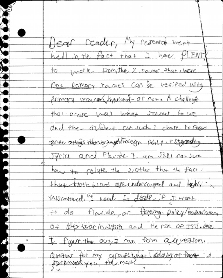 Annotated Bibliography Dear Reader Letter | PDF