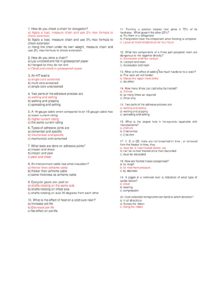 EASA Module 6 Questions | PDF