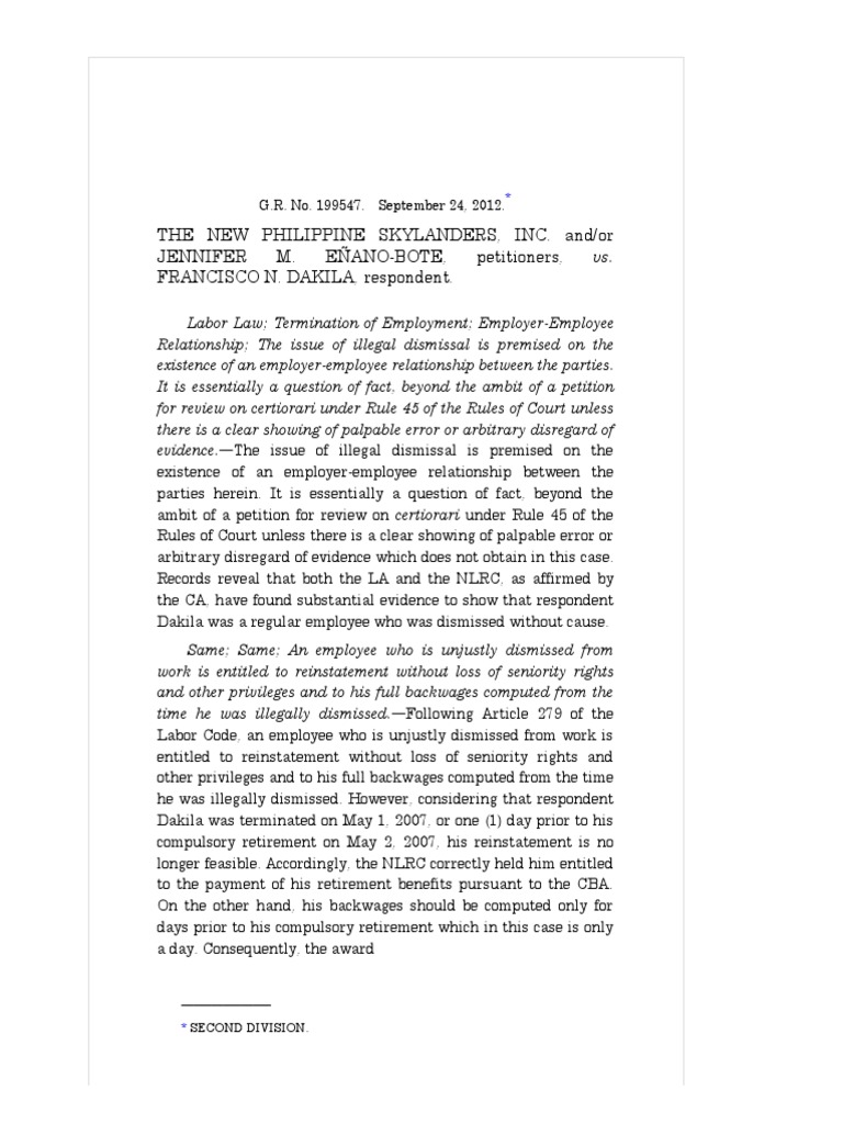 The New Philippine Skylanders, Inc. And/Or Jennifer M. Eñano Bote ...