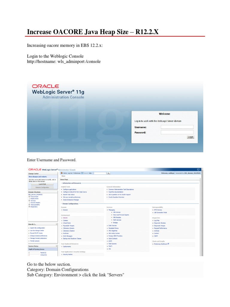 Increase OACORE Java Heap Size in R12.2.x | PDF | System Software ...