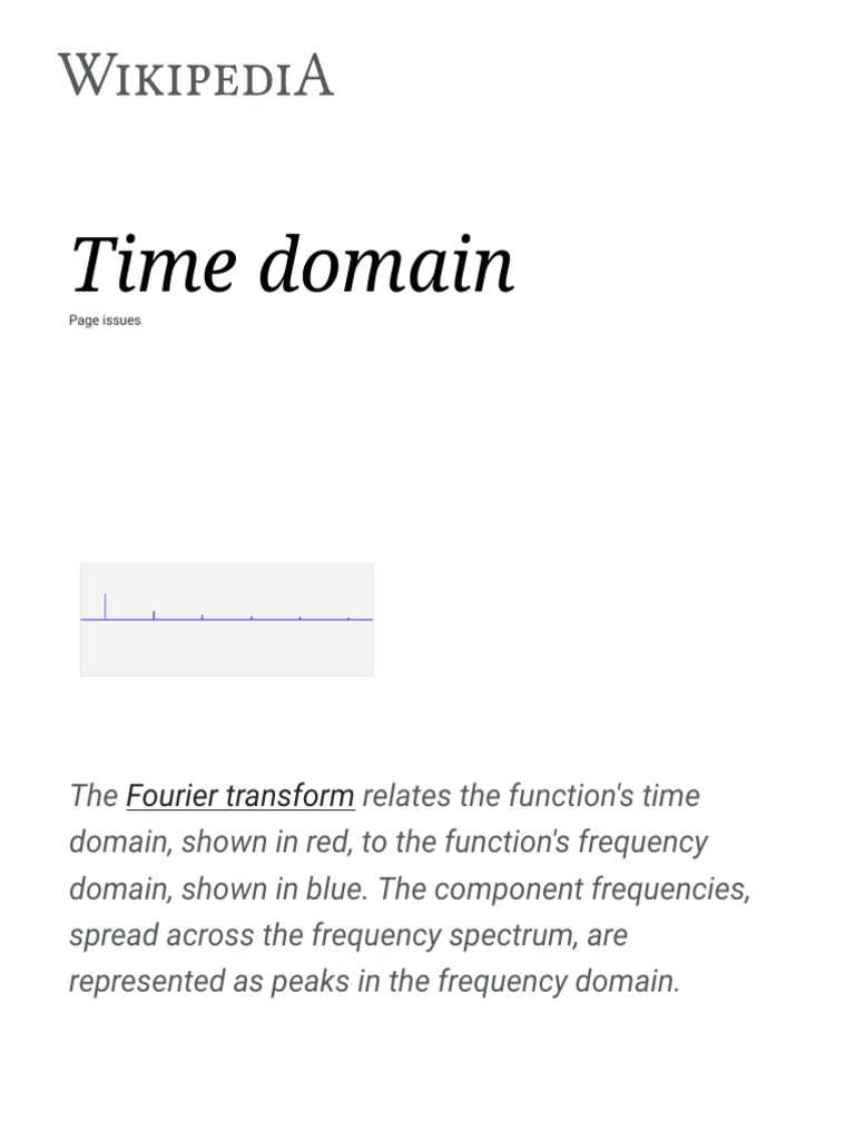 Time Domain: Fourier Transform | PDF | Science & Mathematics