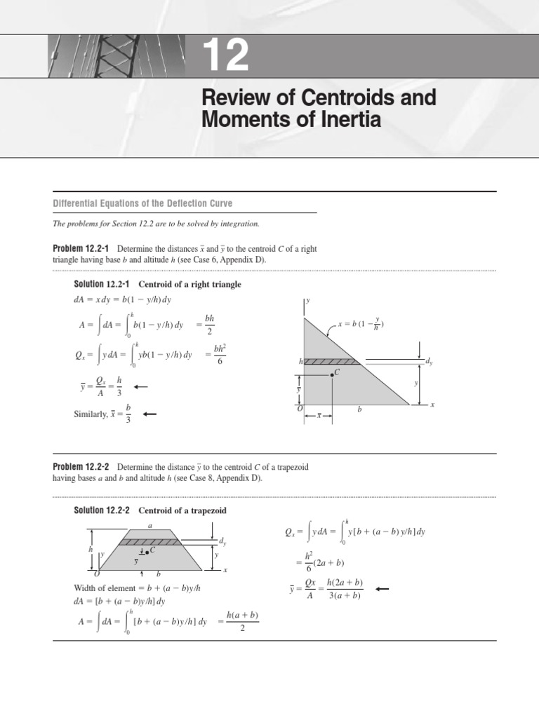 Centroid and Inertia of Spandrel Shapes | PDF | Area | Rectangle