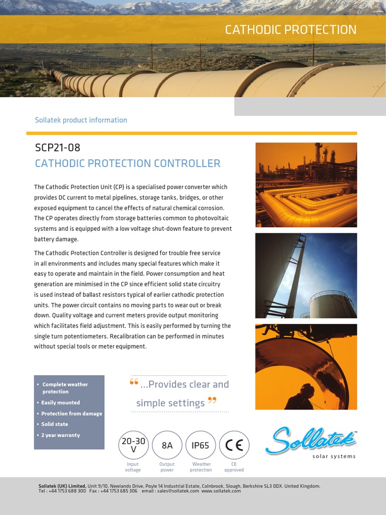 Cathodic Protection Data Sheet | PDF | Power Supply | Electronic Engineering
