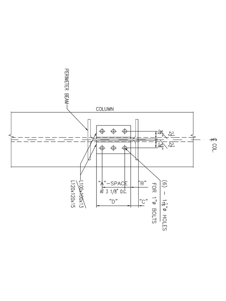 Connection Detail For Perimetral Beam | PDF