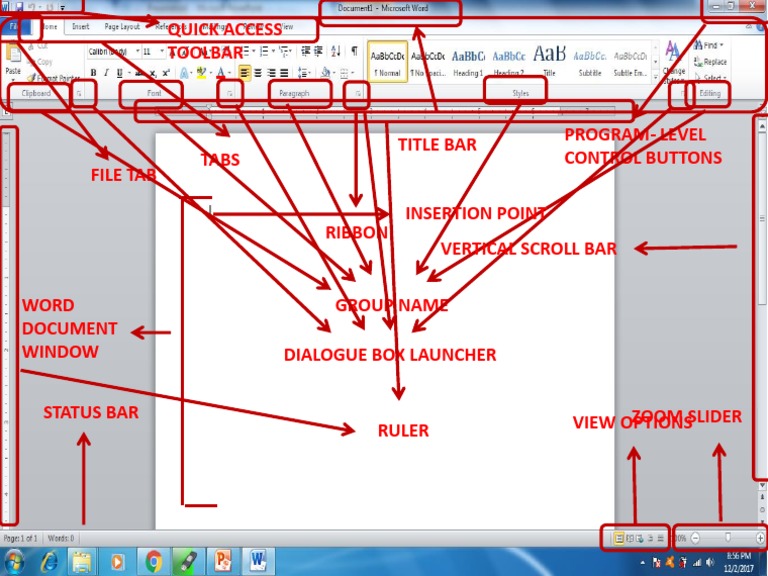 Microsoft Word Interface Components | PDF