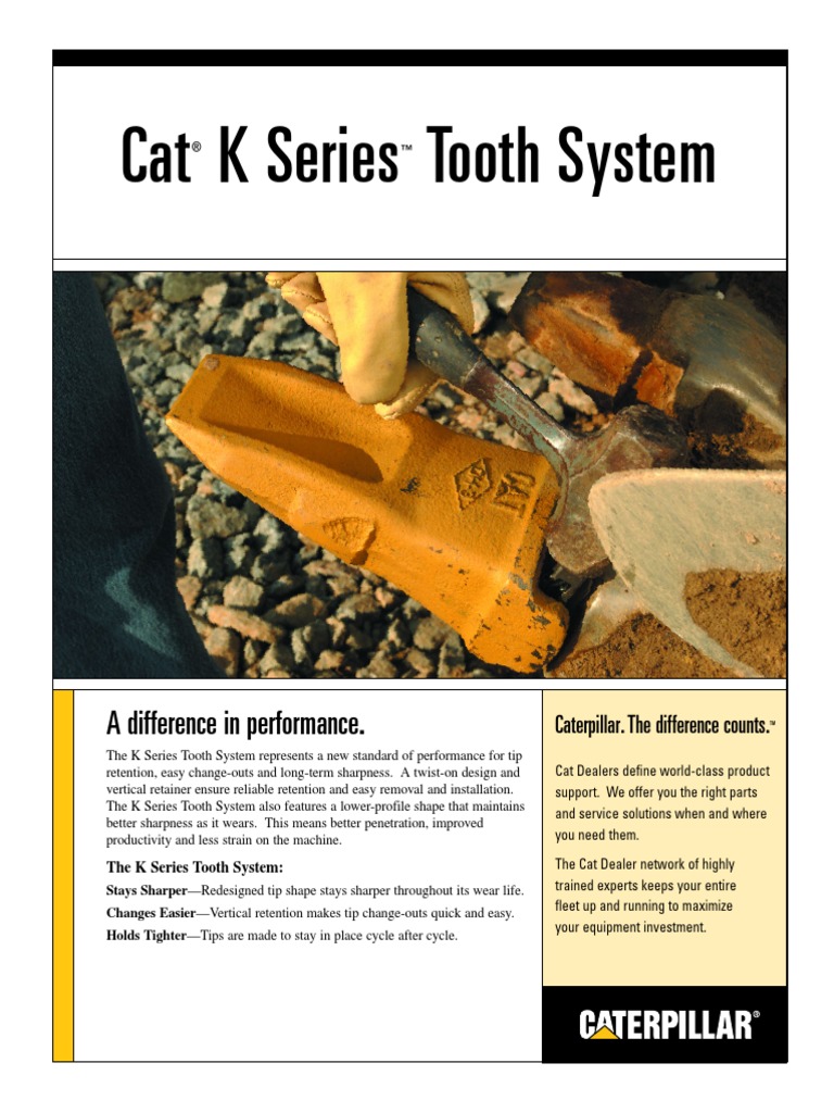 CAT K Series Tooth System PDF | PDF | Manufactured Goods | Equipment
