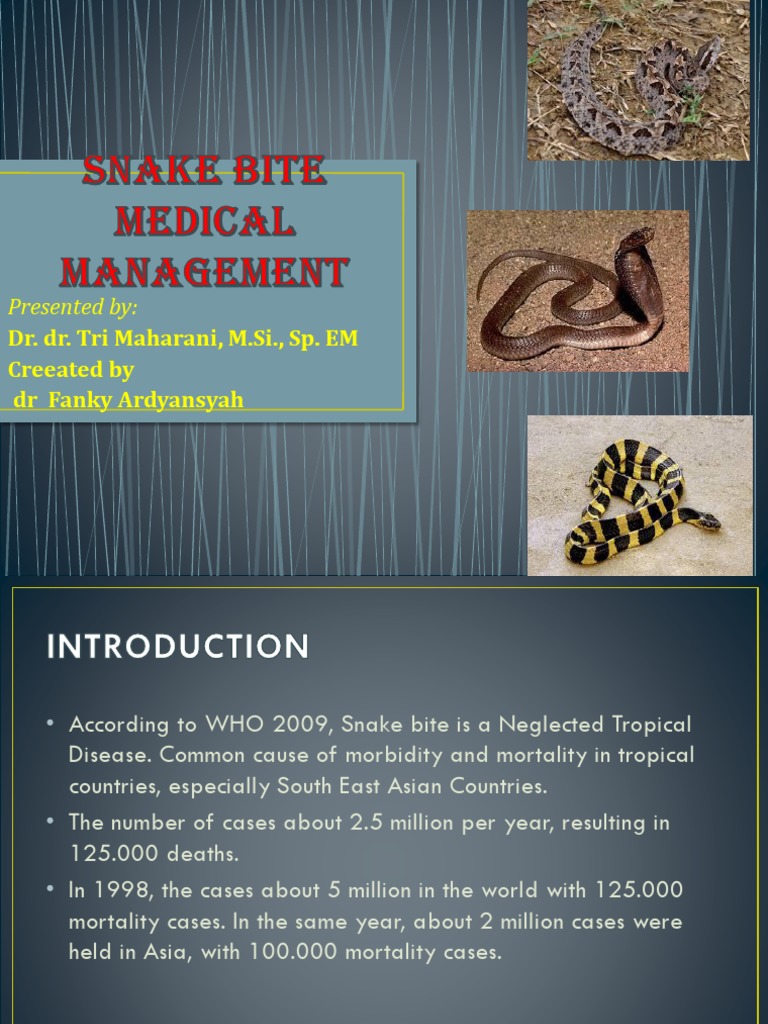 Snake Bite Medical Management (5) - 1 | PDF | Coagulation | Medical ...