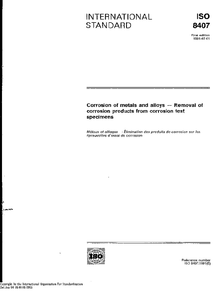Iso 8407 1991 PDF | PDF