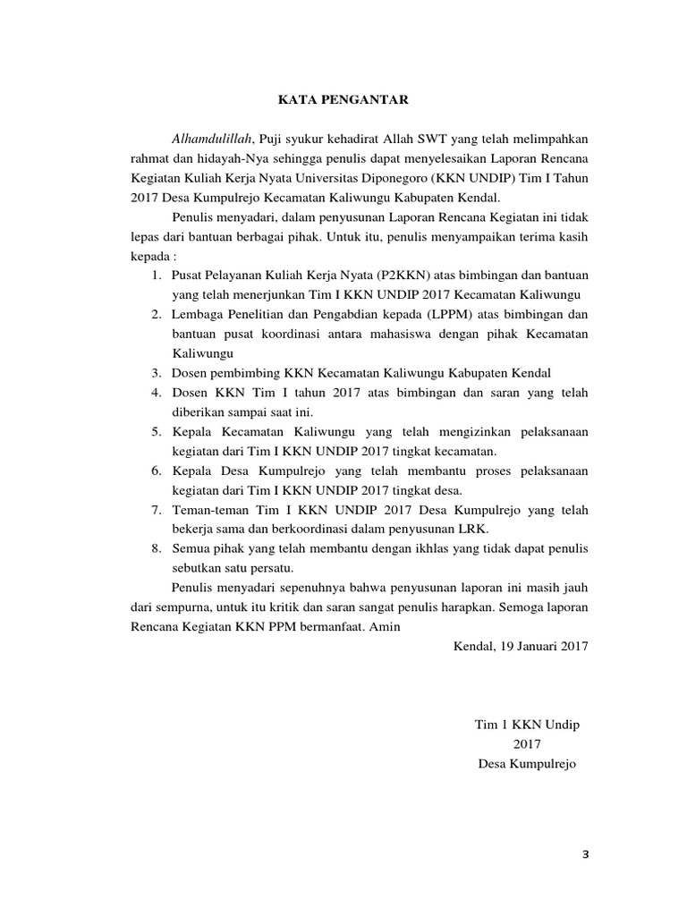 Laporan Rencana Kegiatan | PDF