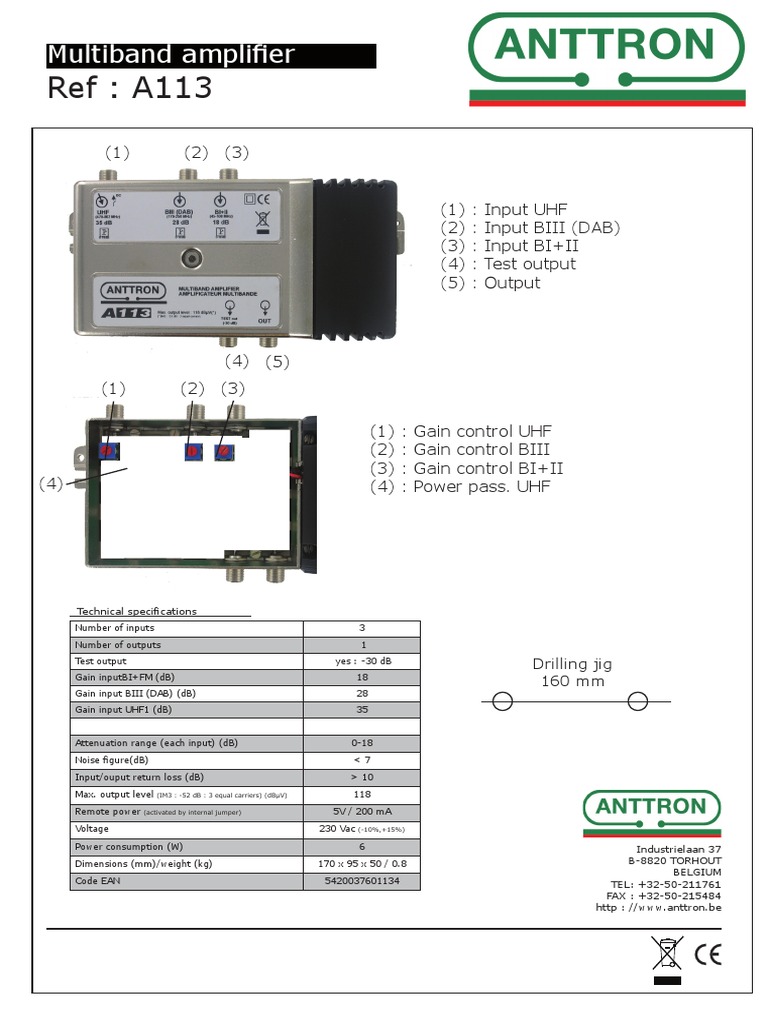 Ref: A113: Multiband Amplifier | PDF | Decibel | Amplifier