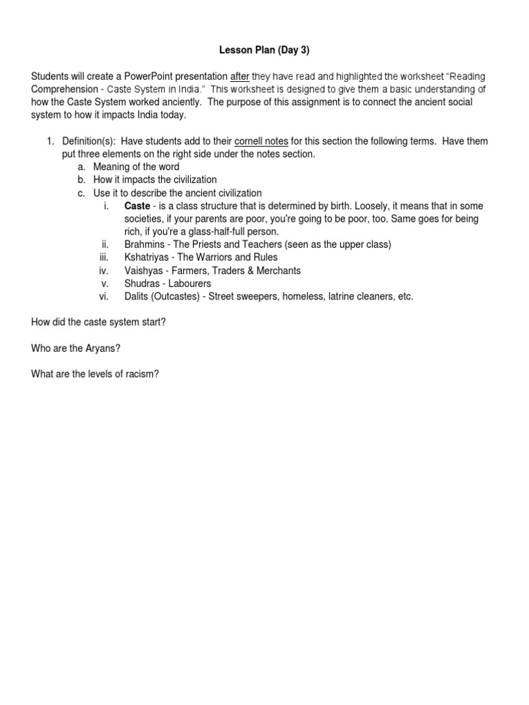 Caste System in India | PDF | Career & Growth | Social Science