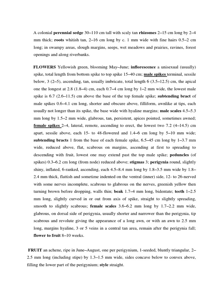 Colonial sedge identification guide | PDF