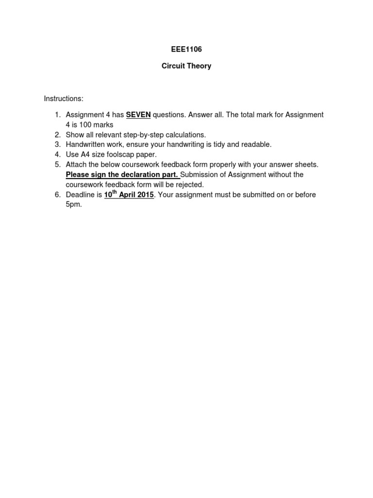 Assignment 4 | PDF | Rectifier | Electric Power