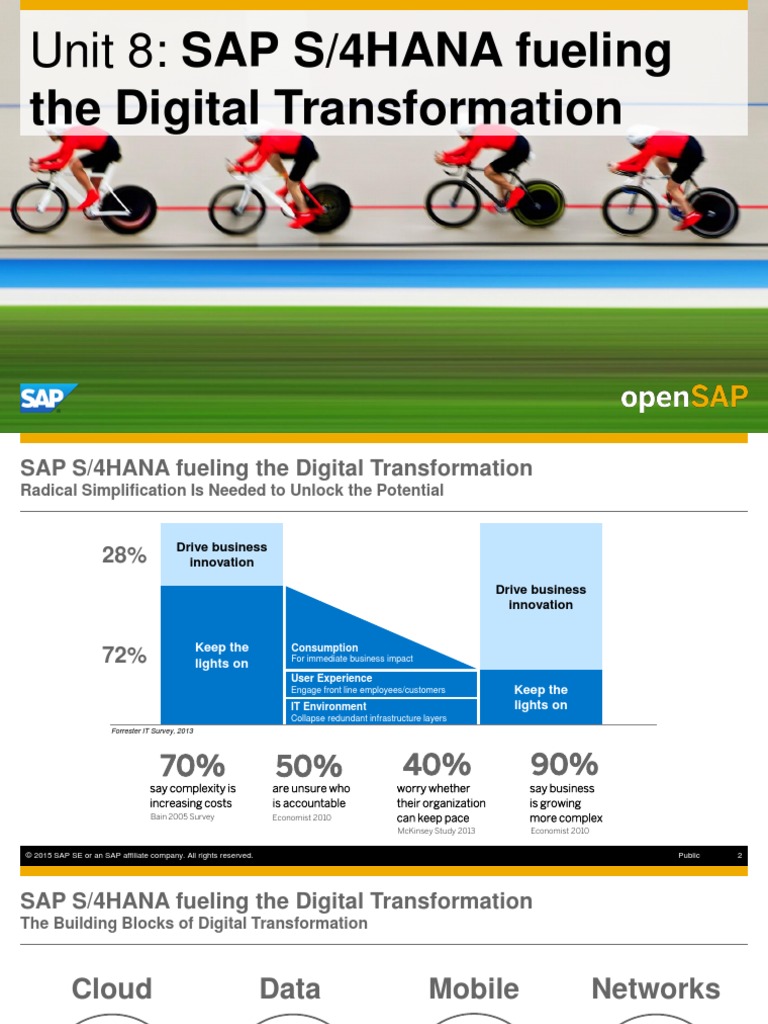 The Digital Transformation: Unit 8: SAP S/4HANA Fueling | PDF ...